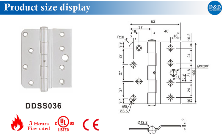SS316 Crank Door Hinge for Steel Door-DDSS036 from China manufacturer ...