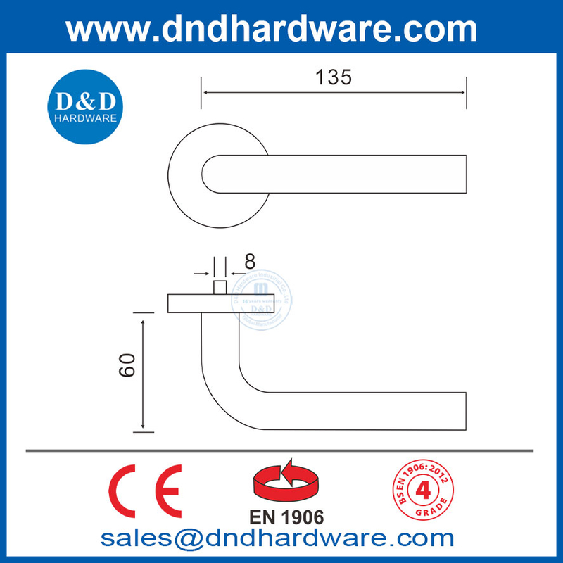 Privacy Lever Door Handle EN1906 Stainless Steel Lever Style Door ...