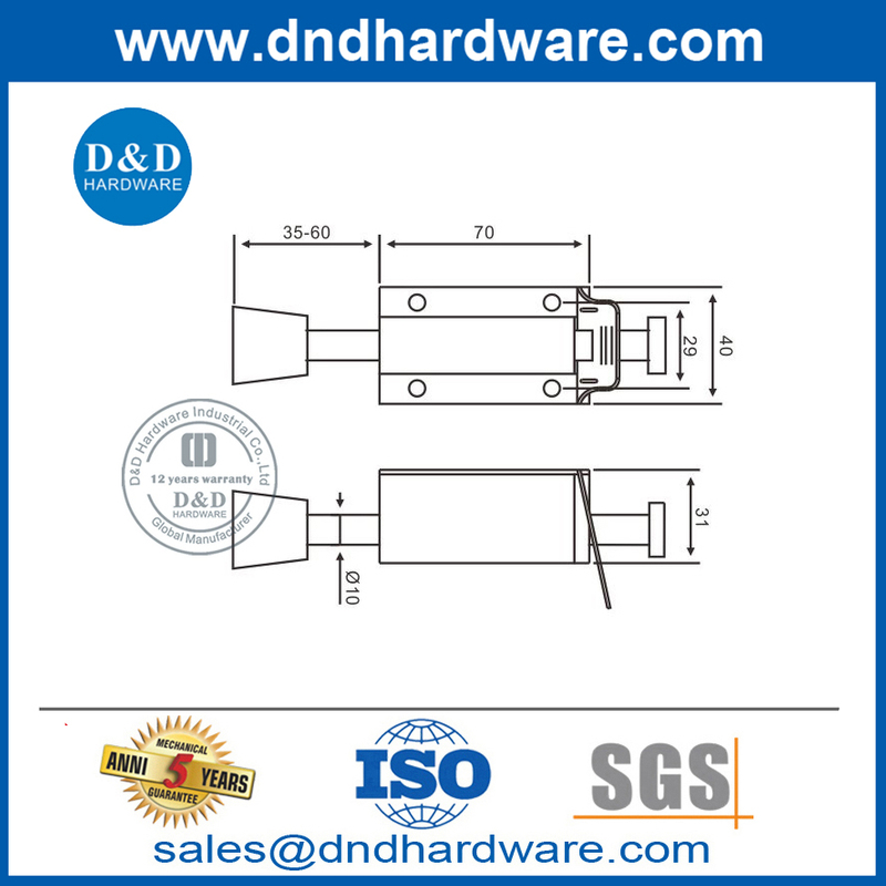 SUS304 Foot Operated Spring Loaded Door Stop for Single Door-DDDS035 ...