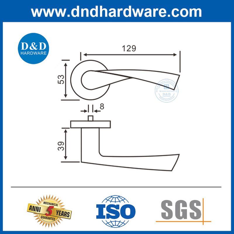 Euro Style Stainless Steel High Quality Solid Door Handles-DDSH002 from ...